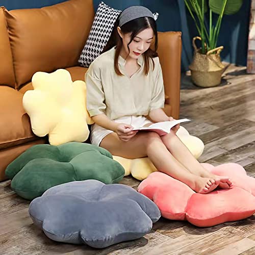 Tezimjia3D Four-Leaf Clover Throw Pillow Plush Seating Cushion Home Decoration - Cute Room Decor for Girls, Teens, Tweens & Toddlers - Plush Pillow for Reading and Afternoon nap (Green-Large)