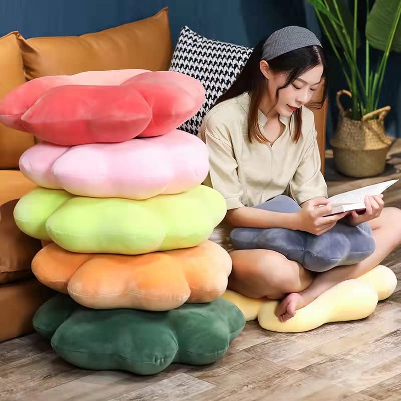 Tezimjia3D Four-Leaf Clover Throw Pillow Plush Seating Cushion Home Decoration - Cute Room Decor for Girls, Teens, Tweens & Toddlers - Plush Pillow for Reading and Afternoon nap (Green-Large)