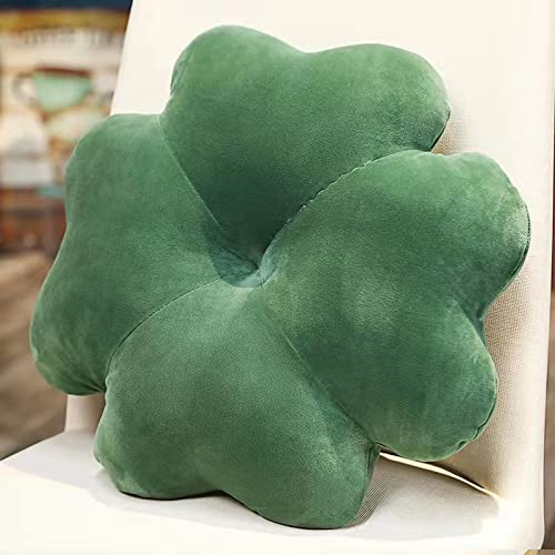 Tezimjia3D Four-Leaf Clover Throw Pillow Plush Seating Cushion Home Decoration - Cute Room Decor for Girls, Teens, Tweens & Toddlers - Plush Pillow for Reading and Afternoon nap (Green-Large)