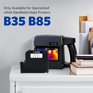 v4ink Original Solvent Fast Dry Ink Cartridge EB22B-L (1 Inch) Replacement BENTSAI B35 B85 Handheld Inkjet Printer (Black, 1-Pack)