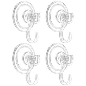 starkitchen suction cup hooks, 4pack punch-avoided suction cup hooks for shower, bathroom, kitchen, glass door, mirror,waterproof moisture-proof & powerful