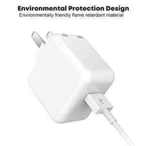 iPad iPhone Charger Fast Charging [Apple MFi Certified] 2 Set 6FT Lightning to USB Cable Cord with 12W Foldable Block iPhone Charging Travel Wall Plug Compatible for iPad, iPad Pro, iPad Air, iPhone