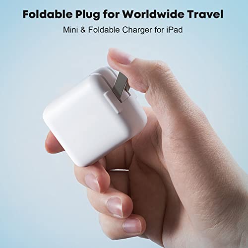 iPad iPhone Charger Fast Charging [Apple MFi Certified] 2 Set 6FT Lightning to USB Cable Cord with 12W Foldable Block iPhone Charging Travel Wall Plug Compatible for iPad, iPad Pro, iPad Air, iPhone