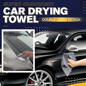 4pcs Super Absorbent Car Drying Towel - Suede Coral Velvet Double-Sided Car Towel, No-Scratch Lint-Free Reusable Thickened Microfiber Dust Cleaner Cloth