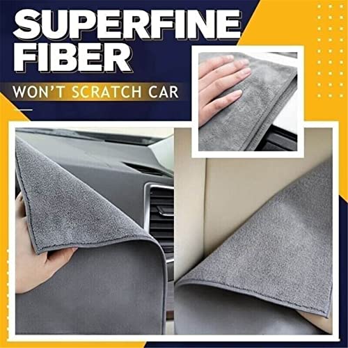 4pcs Super Absorbent Car Drying Towel - Suede Coral Velvet Double-Sided Car Towel, No-Scratch Lint-Free Reusable Thickened Microfiber Dust Cleaner Cloth