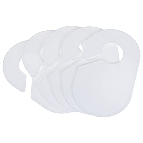 PATIKIL Clothes Dividers 20 Pack Blank Clothing Rack Size Sorting Reusable Oval Wardrobe Hanger Separator, White