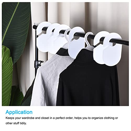 PATIKIL Clothes Dividers 20 Pack Blank Clothing Rack Size Sorting Reusable Oval Wardrobe Hanger Separator, White