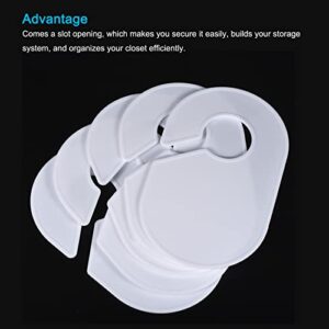 PATIKIL Clothes Dividers 20 Pack Blank Clothing Rack Size Sorting Reusable Oval Wardrobe Hanger Separator, White