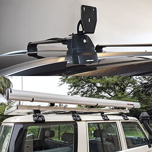 LicBund 813402 50mm Awning Bracket Gusseted Awning Holder Compatible with Thule Rhino Heavy Duty Bar 3 Awning Bracket