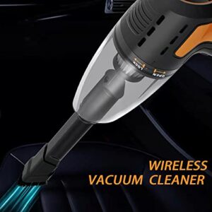 EDS FAM Wireless Handheld Car Vacuum Cleaner Rechargeable Air Pump Cordless Portable Tire Inflator Detailing Vacuum Cleaner for Car Dust Buster