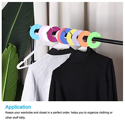 PATIKIL Clothes Dividers 20 Pack Blank Clothing Rack Size Sorting Reusable Wardrobe Round Hanger Separator, Black