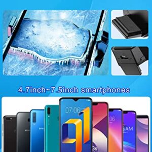 Phone Cooler for iPhone, Gaming Phone Cooling Accessories, Phone Fan Radiator for Phone Width from 2.6" to 3.5", Cell Phone Game Semiconductor Heatsink for Gaming, Live Streaming, Watch Videos -Black