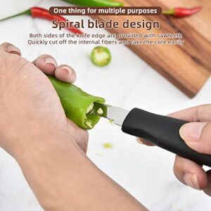 Sihuuu Jalapeno Pepper Corer -Stainless Steel Chili Core Deseeder for Chili,Banana,Bell Peppers,Zucchini,Cucumber(1 Pack)