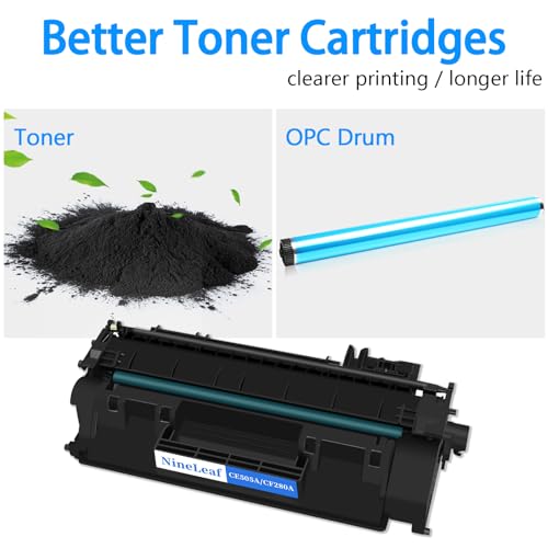 NineLeaf 05A p2035n p2035 Compatible Toner Cartridge Replacement for HP 05A CE505A to use in P2035 P2035n P2055 P2055d P2055dn P2055x Printer (1 Pack Black)