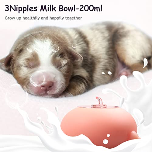 Puppy Kitten Feeder Milk Nipple, Puppy Bottles for Nursing with 3 Nipples, Puppy Feeders for Multiple Puppies Puppy Milk Replacer Formula