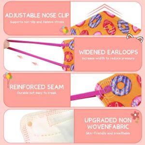 MISSAA KN95 Face Masks for Kids 30 Pcs, 5 Layers Disposable Protective Mask Small Size with Elastic Earloops for Children Boys Girls School Indoor Outdoor Use, Donut