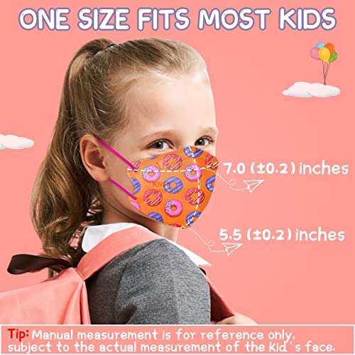 MISSAA KN95 Face Masks for Kids 30 Pcs, 5 Layers Disposable Protective Mask Small Size with Elastic Earloops for Children Boys Girls School Indoor Outdoor Use, Donut