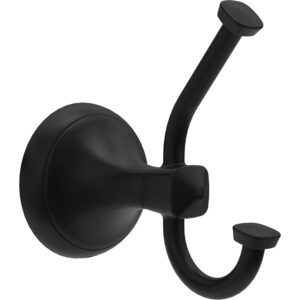 delta esa35-mb esato double towel hook bath hardware accessory in matte black