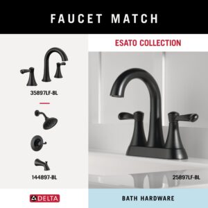 Delta ESA35-MB Esato Double Towel Hook Bath Hardware Accessory in Matte Black