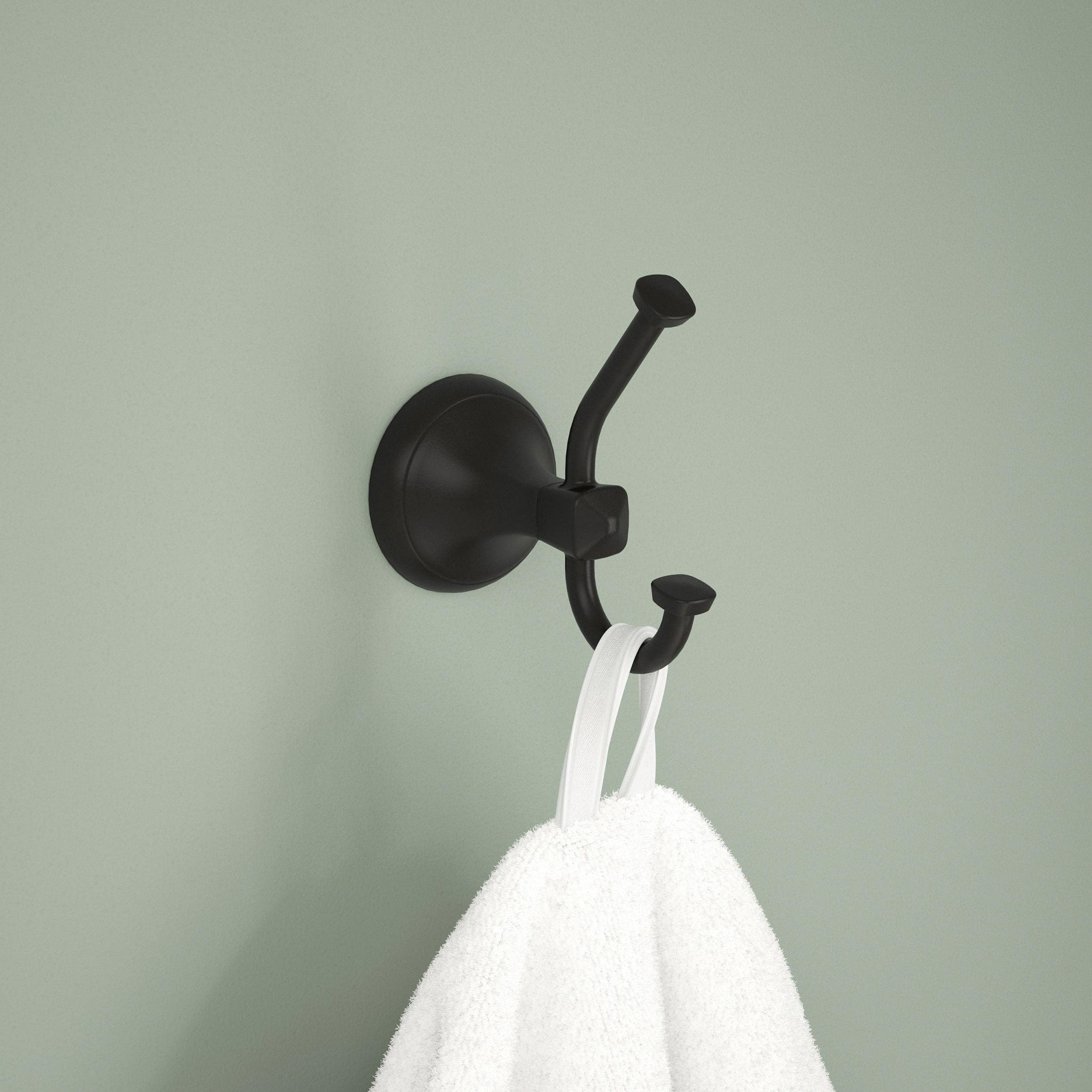 Delta ESA35-MB Esato Double Towel Hook Bath Hardware Accessory in Matte Black