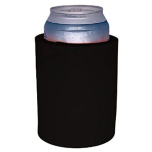 blank thick foam old school can cooler (black)