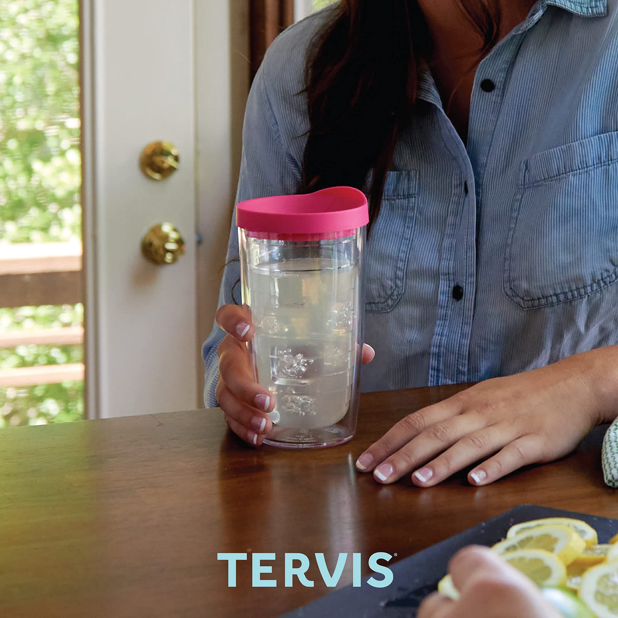 Tervis Kelly Ventura Floral Collection Made in USA Double Walled Insulated Tumbler Travel Cup Keeps Drinks Cold & Hot, 16oz 4pk - Classic, Assorted