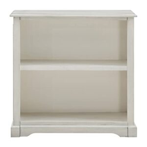 OSP Home Furnishings Country Meadows 2-Shelf Bookcase, Antique White