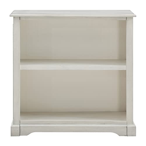 OSP Home Furnishings Country Meadows 2-Shelf Bookcase, Antique White