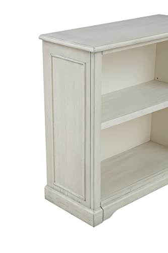 OSP Home Furnishings Country Meadows 2-Shelf Bookcase, Antique White