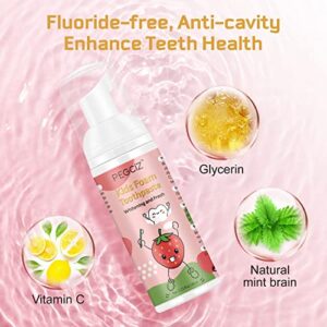 Kids Foam Toothpaste Toddler Toothpaste with Strawberry Flavor Kids Children's Toothpaste Pump Foam Toothpaste 2.11 Fl Oz (1)