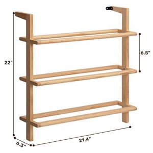 ALIMORDEN Wooden Shoe Storage Rack, Independent Standing Shoe Rack, Natural