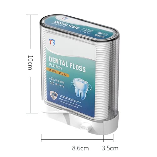 Dental Floss Holder,Pop-up Floss Box Automatic Tooth Picks Flossers Dispenser Includes 88 Count Tasteless Flosser