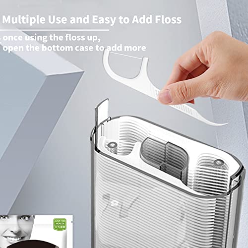 Dental Floss Holder,Pop-up Floss Box Automatic Tooth Picks Flossers Dispenser Includes 88 Count Tasteless Flosser