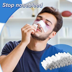 Dental Gauze Rolls, Cottons Pads for Dentists Flexible Dental Cotton Rolls Good Absorbent Cotton Nose Plugs Dental Cotton Swabs for Kids, Adults Nosebleed, Mouth Gauze Accessories, 1.5 Inch (200 Pcs)