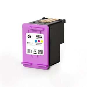 kongtenbuy - remanufactured 63xl ink cartridge replacement for hp envy 4510 4520 4525 4528 hp officejet 5267 5255 3830 4650 5258 3832 hp deskjet 1112 2132 3630 3636 (tri color)