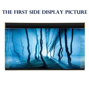 ELEBOX Fish Backgrounds Paper Double Sides 3D Stone & Trees Aquarium Background Picture 19" x 48" Fish Tank Background