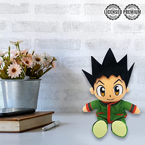 JUST FUNKY Official Hunter X Hunter Full Size Bounty Hunter Plush – 9" Tall Gon & Killua-Themed Anime Collectible – Show Off Your NEN, Great Home Decor – Great Gift for Fans, Bring Everywhere You Go!