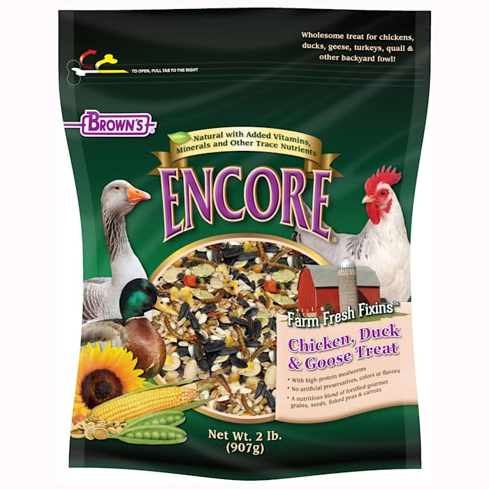 FM Brown Encore Natural Farm Fresh Fixins Chicken, Duck & Goose Treat, 2 lbs.