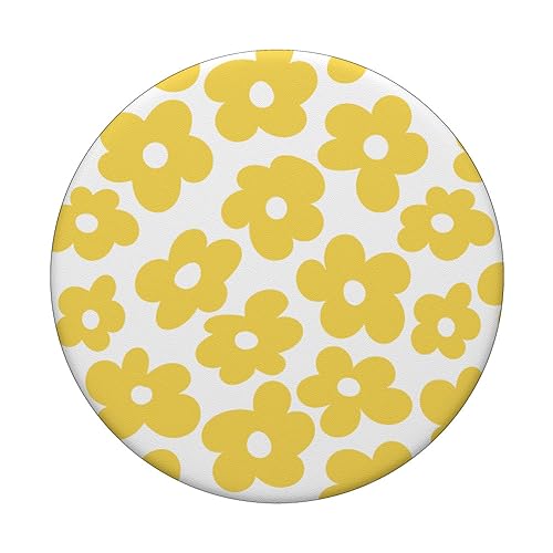 Aesthetic Yellow Flowers Retro Daisy PopSockets Standard PopGrip