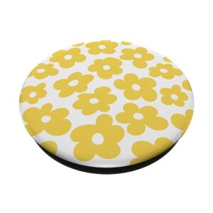 Aesthetic Yellow Flowers Retro Daisy PopSockets Standard PopGrip