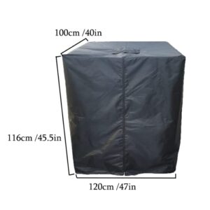 J&C 420D IBC Tote Cover Waterproof Plastic Water Storage Tank Cover with Zipper Cover for Outdoor IBC Totes Dust Cover for Water Barrel 1000L Patio Water Container Protector IBC Tote Covers