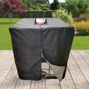 J&C 420D IBC Tote Cover Waterproof Plastic Water Storage Tank Cover with Zipper Cover for Outdoor IBC Totes Dust Cover for Water Barrel 1000L Patio Water Container Protector IBC Tote Covers