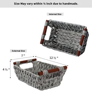 GRANNY SAYS Bundle of 1-Pack Woven Wastebasket for Organizing & 2-Pack Woven Storage Baskets for Bathroom