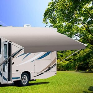 dulepax rv awning fabric replacement(16'2" fabric) heavy duty 16 oz vinyl fabric -camper awning replacement universal replacement rv awnings for all awning brands-senior fade grey