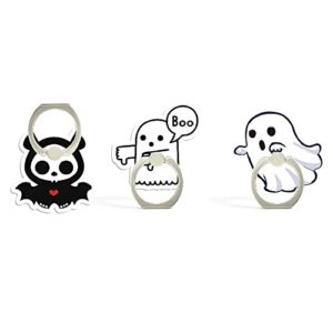 gshopvv halloween finger cell phone ring holder stand adjustable universal rotates 360° and swivels180° finger alloy ring holder for iphone