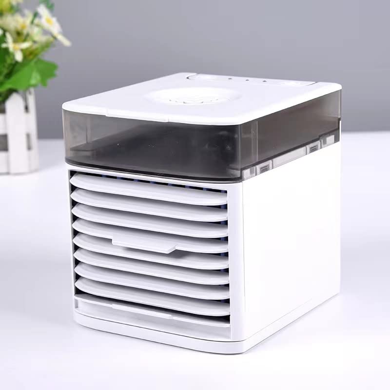 Hua Sheng Portable air conditioner, personal air cooler, 3-speed 7-color night light, mini air conditioner, table fan in room and office, air humidifier, air cooler with USB cable