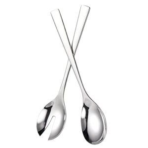 imeea salad servers 18/8 stainless steel salad serving set salad fork and spoon, 10-inch