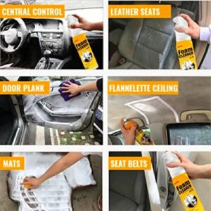 NHIKLATA 2PCS Car Foam Cleaner Spray, Powerful Stain Removal Kit, Multifunctional for House Kitchen (100ml)