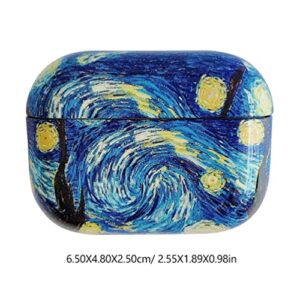 Hemobllo Case Cover Compatible with AirPods Pro, The Starry Night Cover Hard Case Shockproof Earphone Case Accessories for Earbuds Charging Case