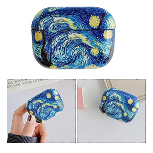 Hemobllo Case Cover Compatible with AirPods Pro, The Starry Night Cover Hard Case Shockproof Earphone Case Accessories for Earbuds Charging Case